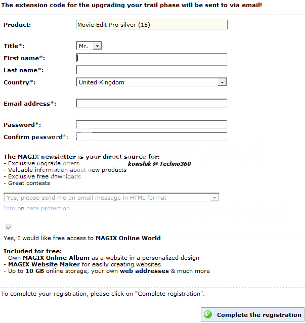Free $50 worth MAGIX Movie Edit Pro 15 silver