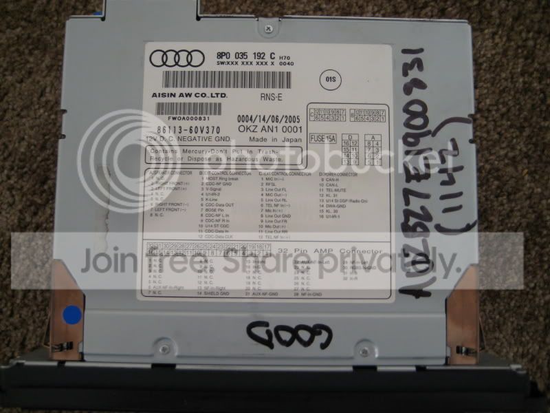 Audi A3 RNS-E nav unit with code, no wiring | VW Vortex - Volkswagen Forum